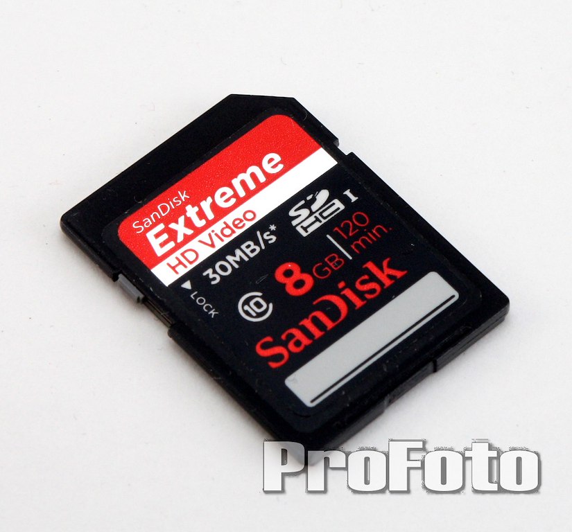 Memorijska kartica SanDisk Extreme HD Video 8GB 120min  30 MB/s
