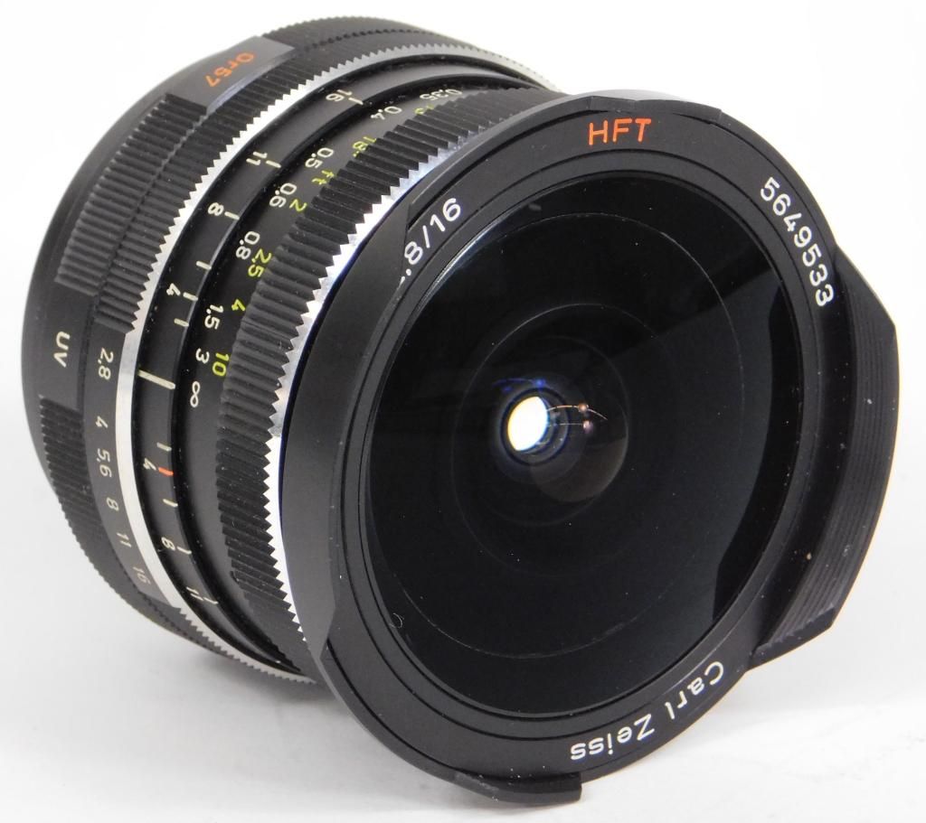 Zeiss Distagon Fisheye HFT 16mm f/2.8, Rollei QBM II
