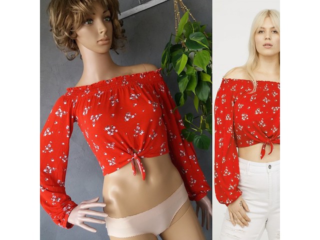 H&;;;M off shoulder crop top S