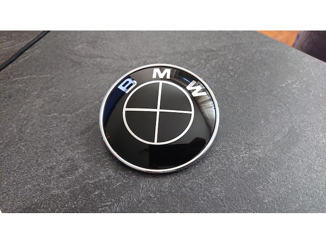 NOVO BMW gepek znak 78mm SKROZ CRNI E31 E39 E65 E66 E91