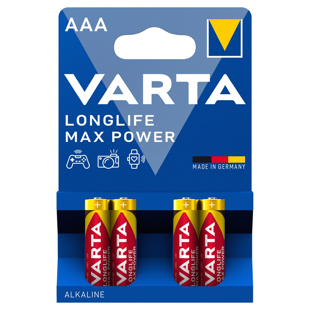 VARTA Longlife Max Power AAA LR03 Alkalne baterije 4/1