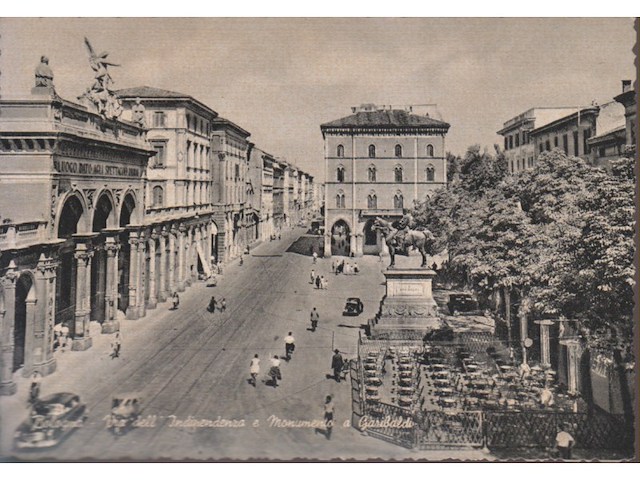 BOLOGNA / Independency Street and Garibaldis Monument