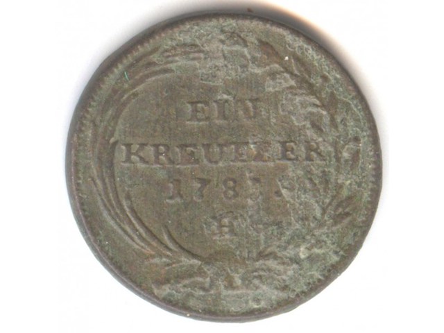 Austria 1 kreuzer 1781 H Jozef