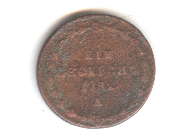 Austrija 1 kreuzer 1782 A