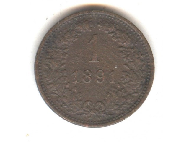 Austrija 1 kreuzer 1891