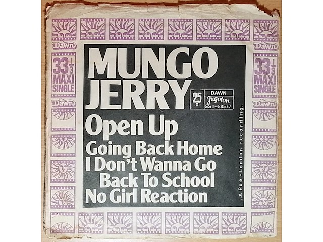 EP MUNGO JERRY - Open Up (1972) G+/G