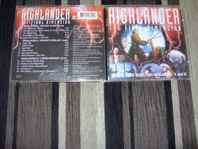 Highlander - The Final Dimension CD Edelton Germany `95