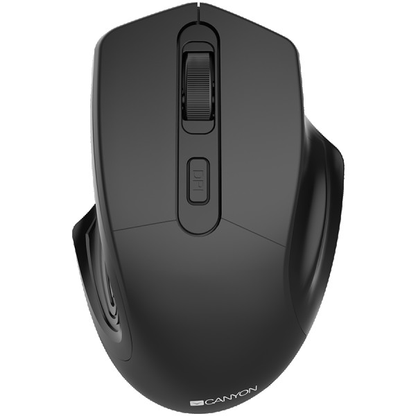 CANYON 2.4GHz Wireless Optical Mouse with 4 buttons, DPI 80012001600, Black, 115*77*38mm, 0.064kg ( CNE-CMSW15B )