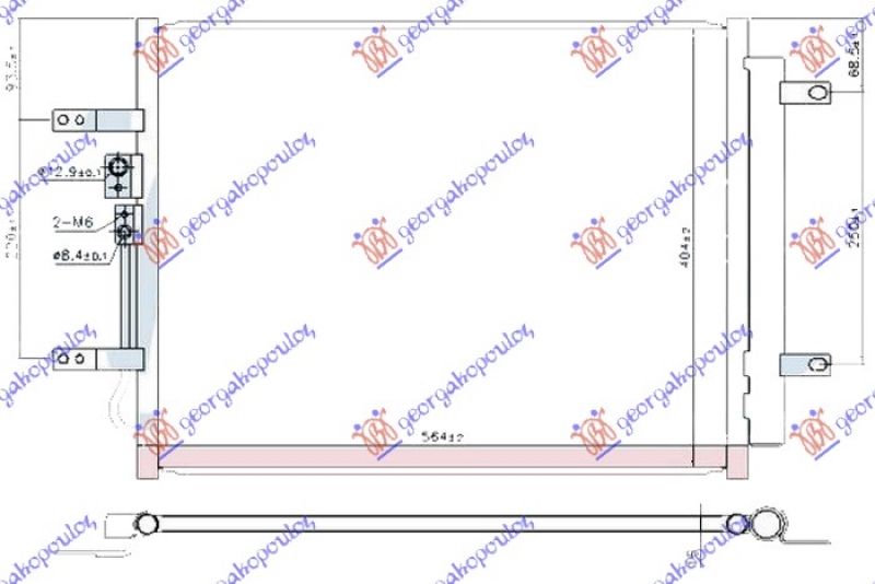 HLADNJAK KLIME 1.6 BEN/HIB (520x405x16)