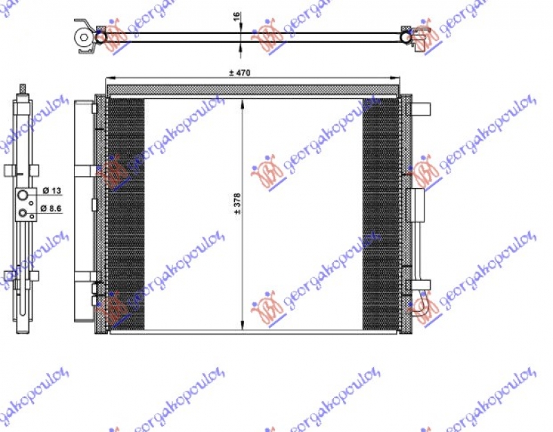 HLAD KLIME 1.6 T-GDI BENZ (48.5x38.3x1.2