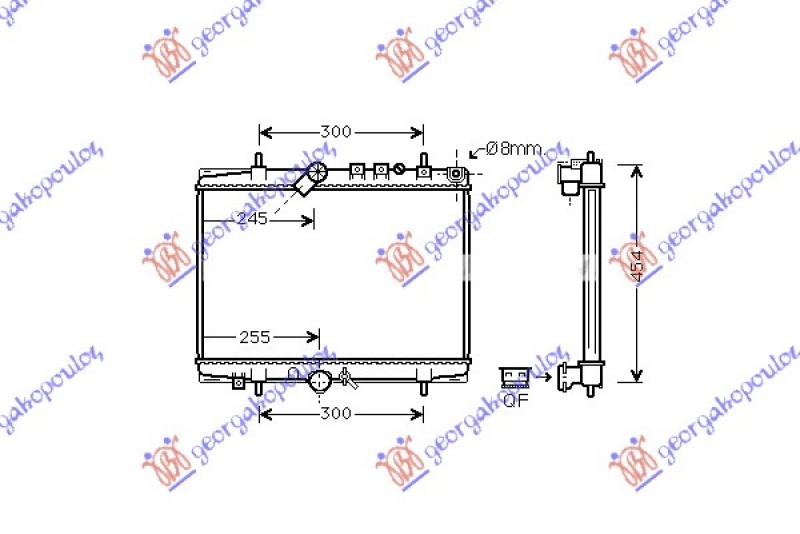 HLADNJAK MOTORA 2.2 HDi +/-A/C (38x55.8)