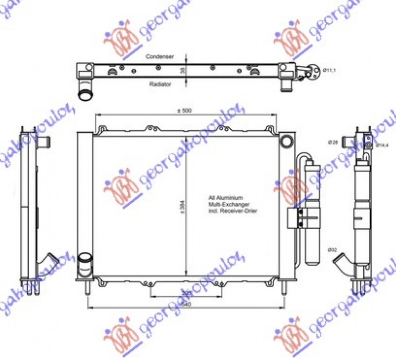 HLADNJAK MOT/KLIME(INTEGRIS.)(51x38x3.8)