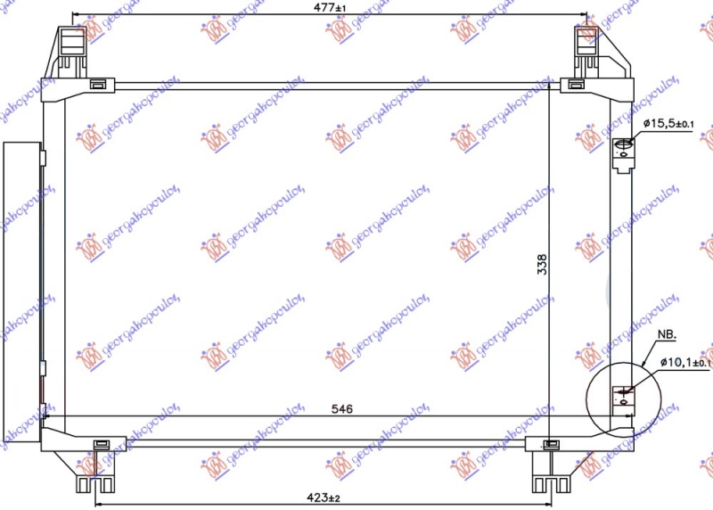 HLAD KLIME 1.0-1.3i16v (497x320x16) JAP