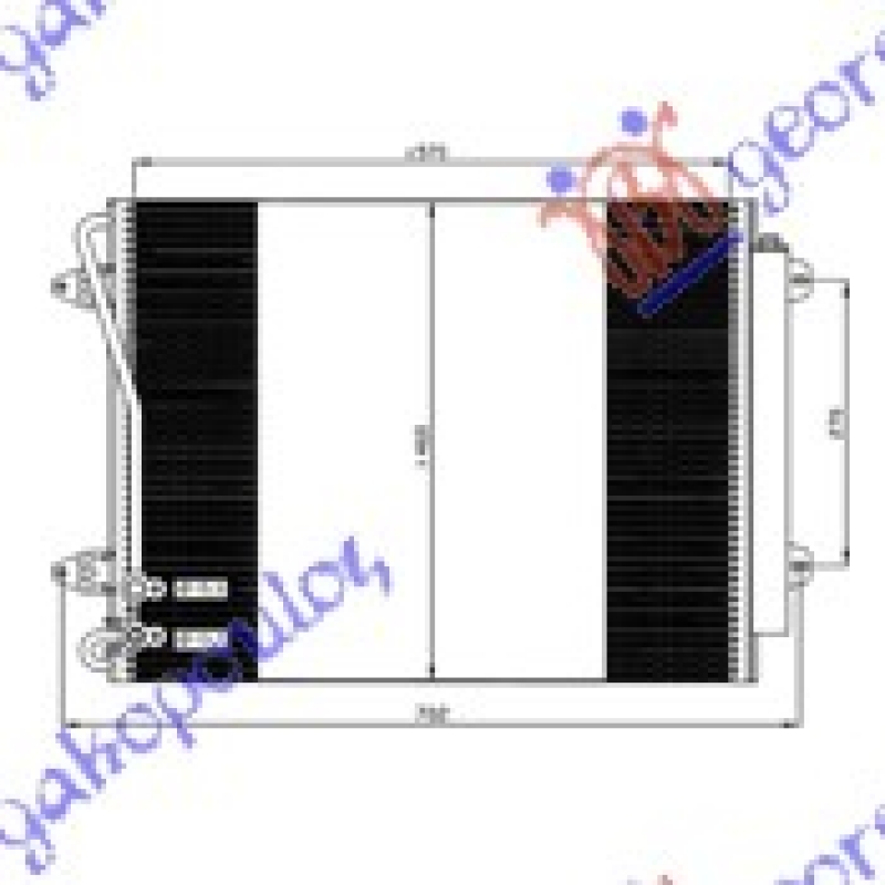 HLADNJAK KLIME 2.0-3.2TFSI BENZ.(57.5x46