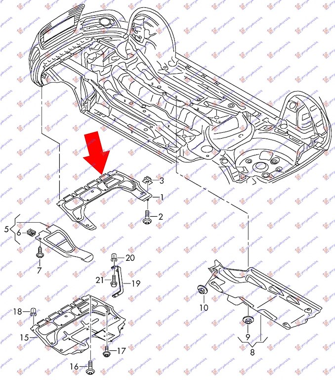 ZASTITA MOTORA BENZ (MALA)(ALUMINIJUM)