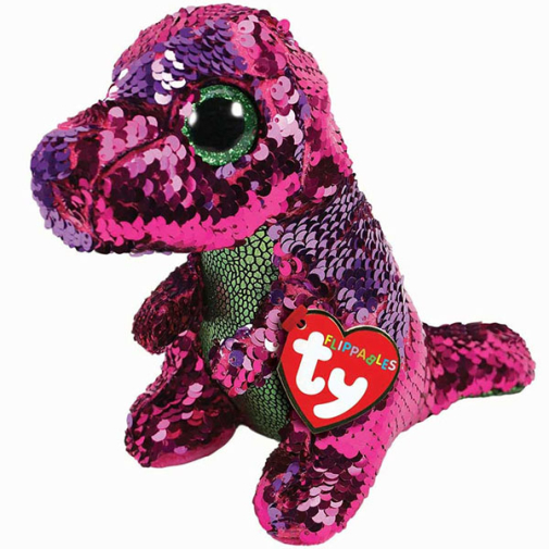 TY KID IGRACKA BEANIE BOOS FLIPPABLES STOMPY - PINK-GREEN DINOSAUR ZA DEVOJČICE