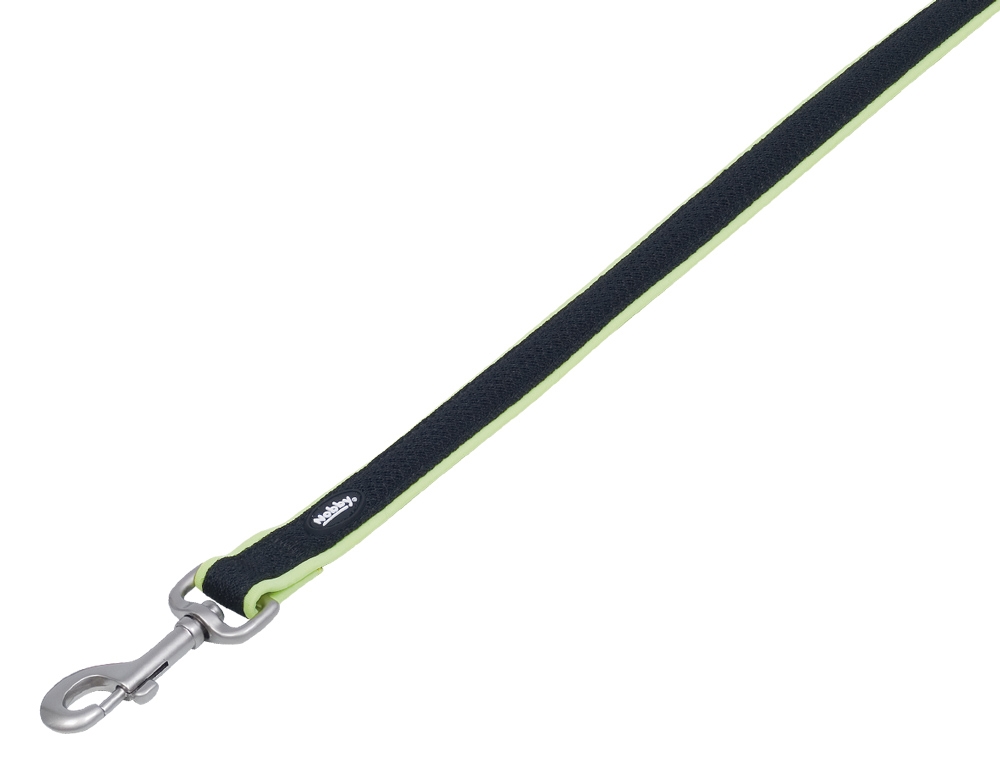 Nobby Dog Black Mesh Preno povodac XS-S 15/20mm 120cm neon zuta