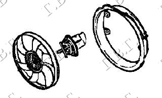 VENTILATOR +A/C (MOTOR+ELISA) BEN-DIZ RENAULT MEGANE L/B (1999-2002) (OEM: 7700433728)