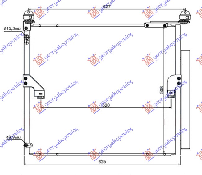 HLADNJAK KLIME 3 0 D4-D DIZ (585×5 10 x 16) TOYOTA LAND CRUISER PRADO 150 (J15) (2009-2013) (OEM: 8846060420)