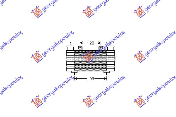 HLADNJAK INTERKULERA 2.5 – 2.9 TD (20x14x64) MAZDA P/U 2/4WD (2003-2006) (OEM: 2M359L440AA, 4000415, 4518371)