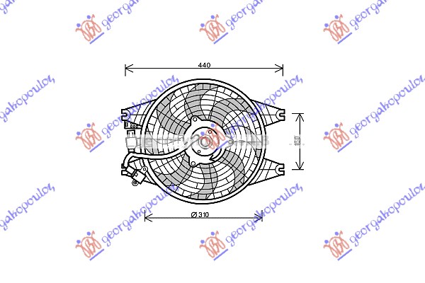 VENTILATOR A/C KOMPLET BENZIN – DIZEL KIA SORENTO (2002-2009) (OEM: 97730-3E000, 977303E000)