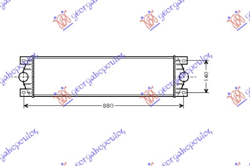 HLADNJAK INTERKULERA DIZEL 03 – (74×17.5×4.0) RENAULT MASTER/MASCOTT (1998-2009) (OEM: 7701057121)