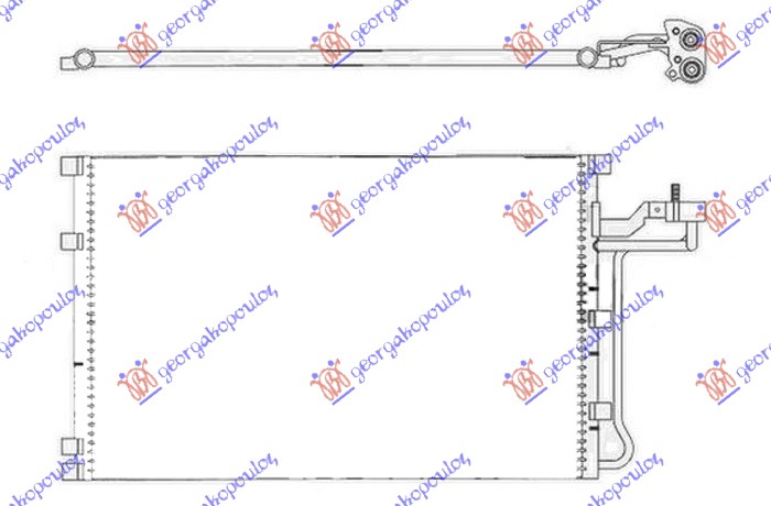 HLADNJAK KLIME 2.4 – 2.5 BENZIN 2.0 – 2.4DIZEL 658×375 VOLVO S40 (2003-2007) (OEM: 3129021, 8623400, 9124390)