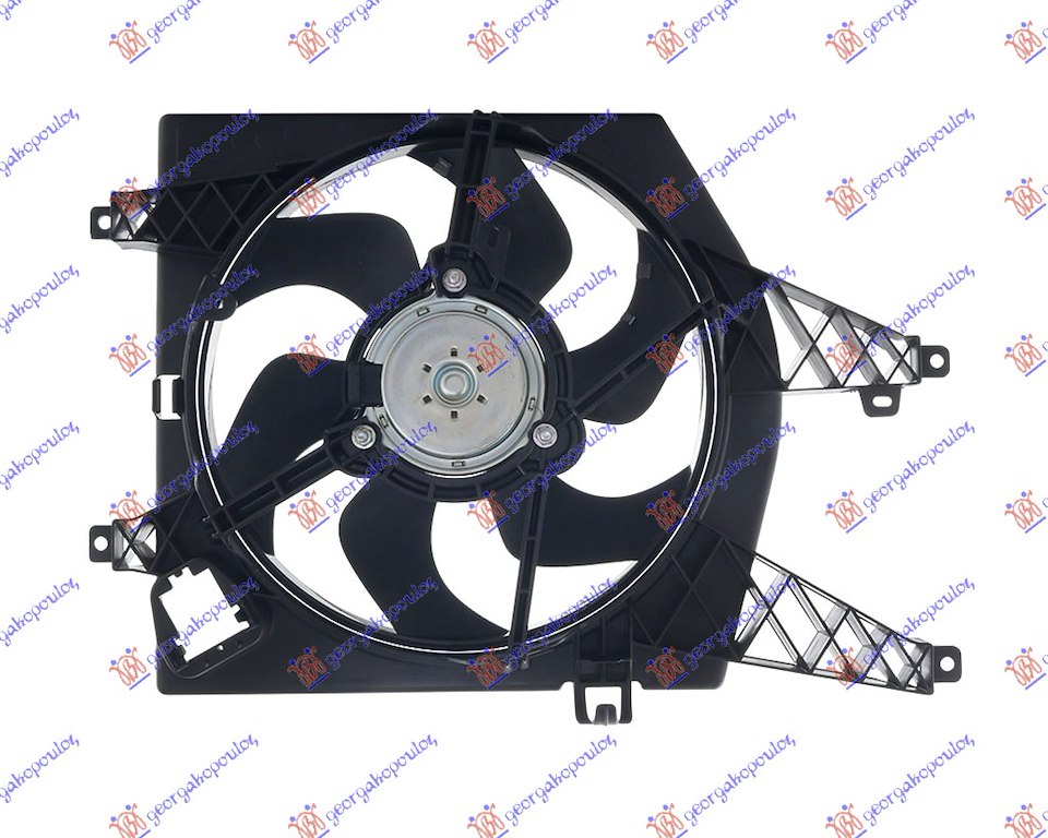 VENTILATOR KOMPLET +A/C BENZIN-DIZEL RENAULT TWINGO (2007-2012) (OEM: 7701.067.978, 7701067978)