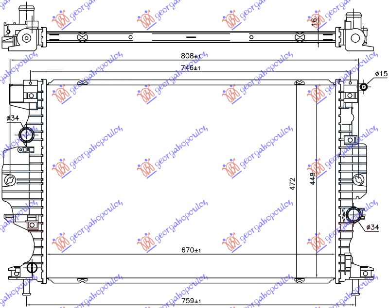 HLADNJAK MOTORA 1.0.EcoBost/2.0 Hybrid/2.5 16v FORD S-MAX (2015-2019) (OEM: 5184274)