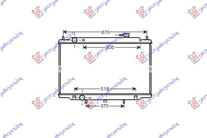 HLADNJAK MOTORA 2.5TDi +/- A/C(69.5×45) NISSAN P/U (D22) NAVARA 2WD-4WD (2001-2010) (OEM: 21410-2S400, 21410-VK505, 214102S400)