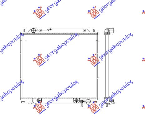 HLADNJAK MOTORA 2.4BENZI – 2.5 T.D (50×59.5×27)KK MITSUBISHI L300 (1988-2013) (OEM: MR127888)