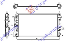 HLADNJAK MOTORA 2.0 CDTi (68×39)AUTOMATIK OPEL ASTRA J 5D/S.W. (2010-2013) (OEM: 1300305, 13267669, 13310787)