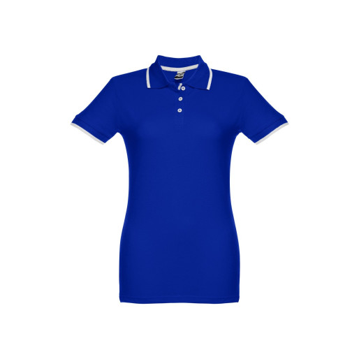 THC ROME WOMEN. ŽENSKA SLIM POLO MAJICA , ROJAL PLAVA/BELA