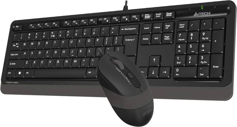 Tastatura žična plus miš USB A4tech Fstyler A4-F1010 , YU-LAYOUT + mis USB žično povezivanje, Grey