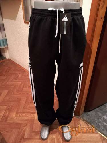 Nova muska pamucna trenerka donji deo Adidas Crna 2XL 3XL Novo