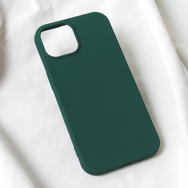 Maska(futrola) Teracell Soft Velvet za iPhone 15 6.1 tamno zelena