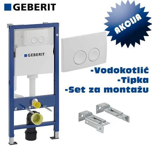 GEBERIT Vodokotlić sa Tikom Delta 21 i Set za Montažu Duofix Basic 458.134.11.1