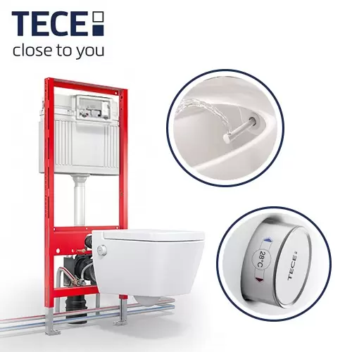 TECE One set ugradni vodokotlić sa wc šoljom sa bide funkcijom 9700200 9700600