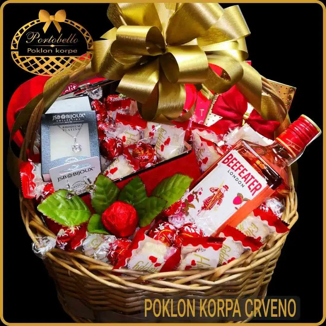 Poklon korpa Crveno