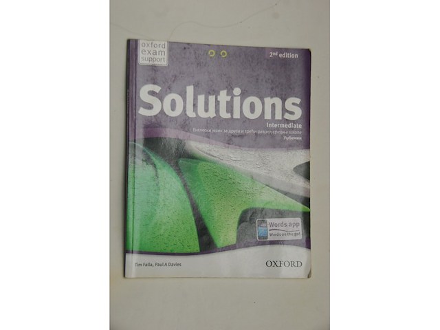 Solutions Intermediate 2nd ed Engleski za 2 i 3 udž+r.s