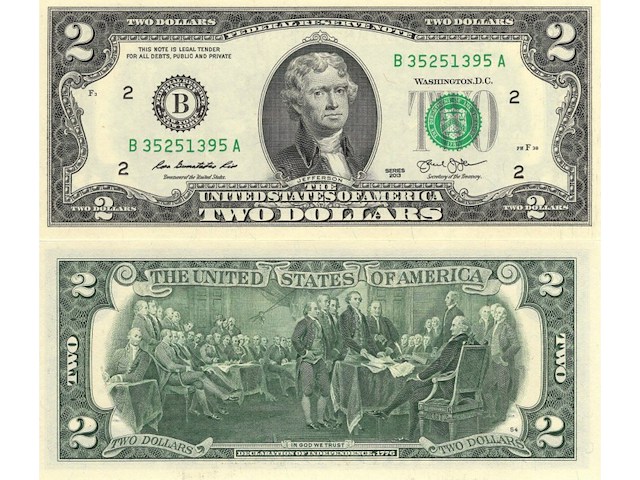 USA Amerika 2 Dollars 2013 UNC, P-538 B (New York)