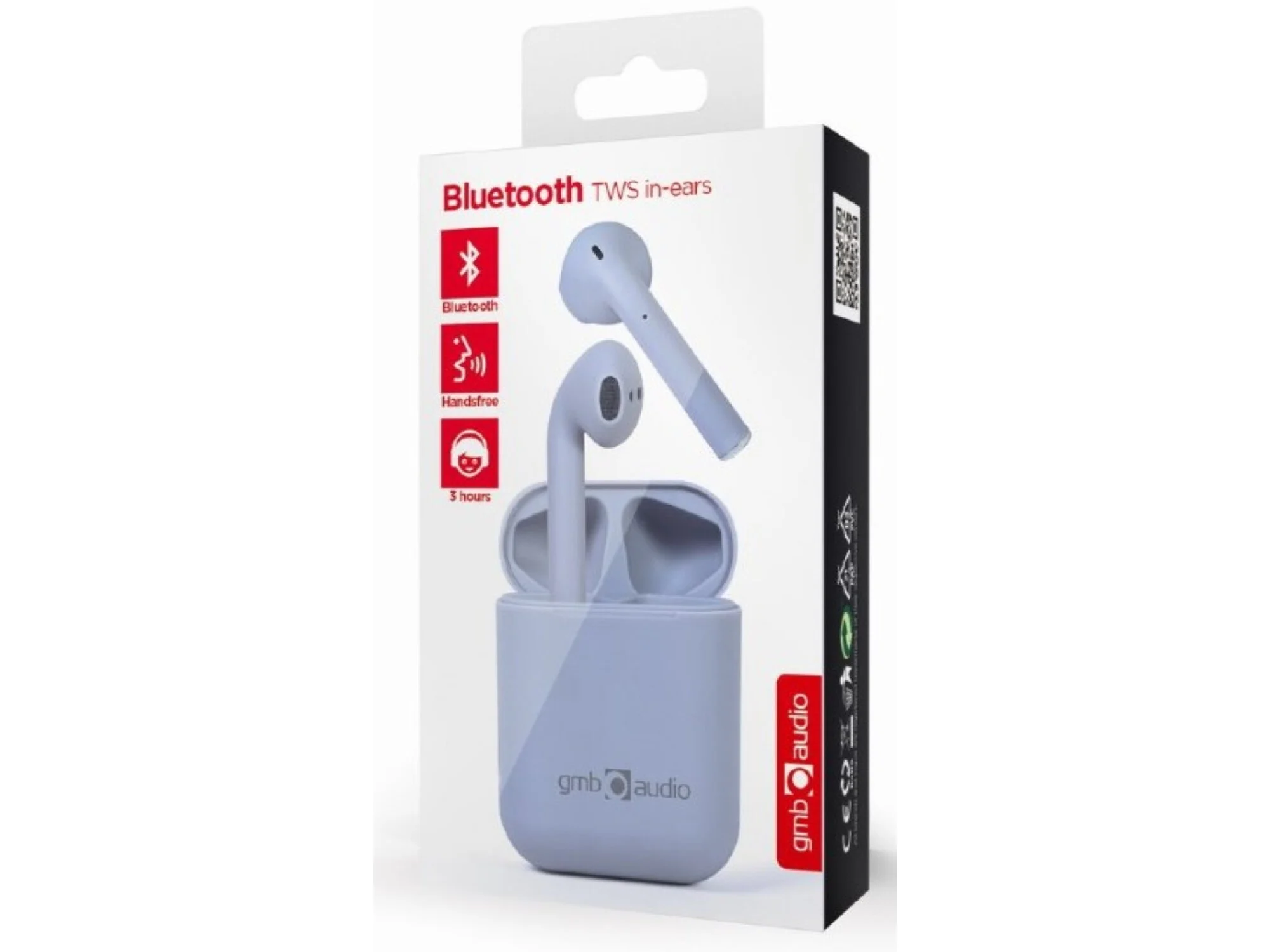 Gembird Slušalice Seattle Bluetooth V5.0 TWS, Misty grey(alt. BHP-PRO 5) TWS-SEA-GW