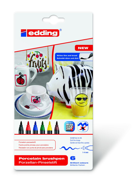 Edding markeri za porcelan E-4200 1-4mm 1/6, standard boje ( 08M4200Q1 )