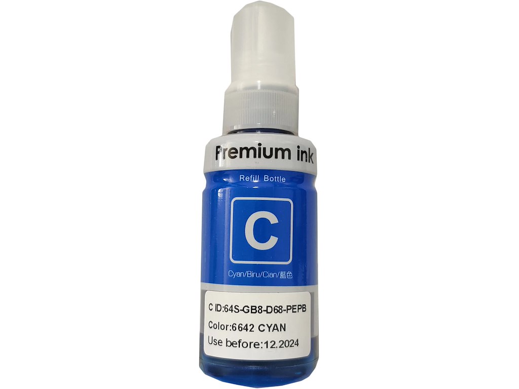 Sinocopy Dopuna cyan boja bočica sadrži 70 ml mastila za Epson Inkjet T6642 C