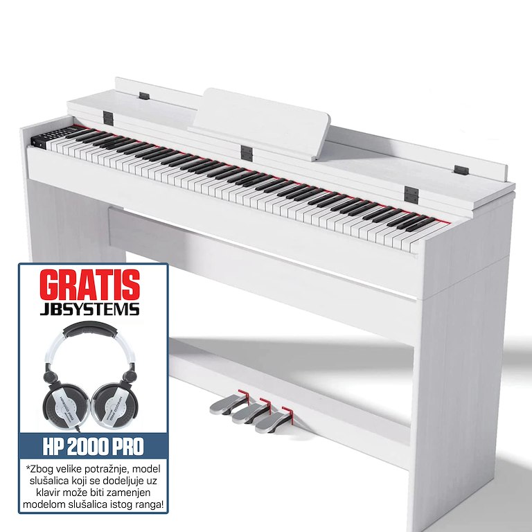 ARIUS STN-1300 White Električni Klavir + Gratis slušalice