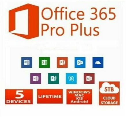 Office 365 pro plus 2023 (cd/dvd) za 5 uređaja