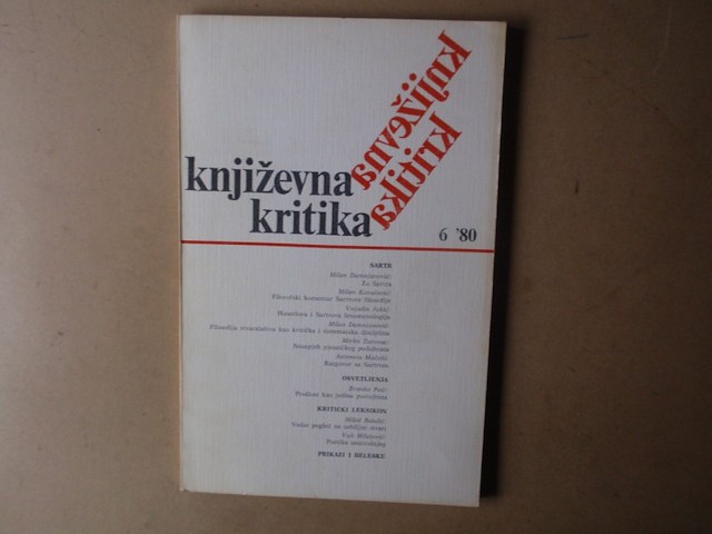 KNJIŽEVNA KRITIKA 6 / 1980