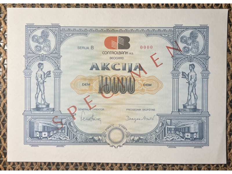 Akcija specimen Controlbank Beograd