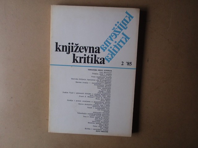 KNJIŽEVNA KRITIKA 2 / 1985