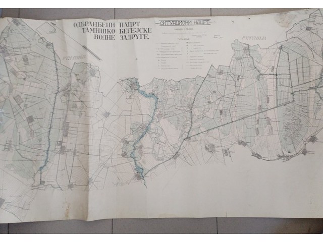 Kraljevina 1940,plan 1m, odbrane vodne zadruge